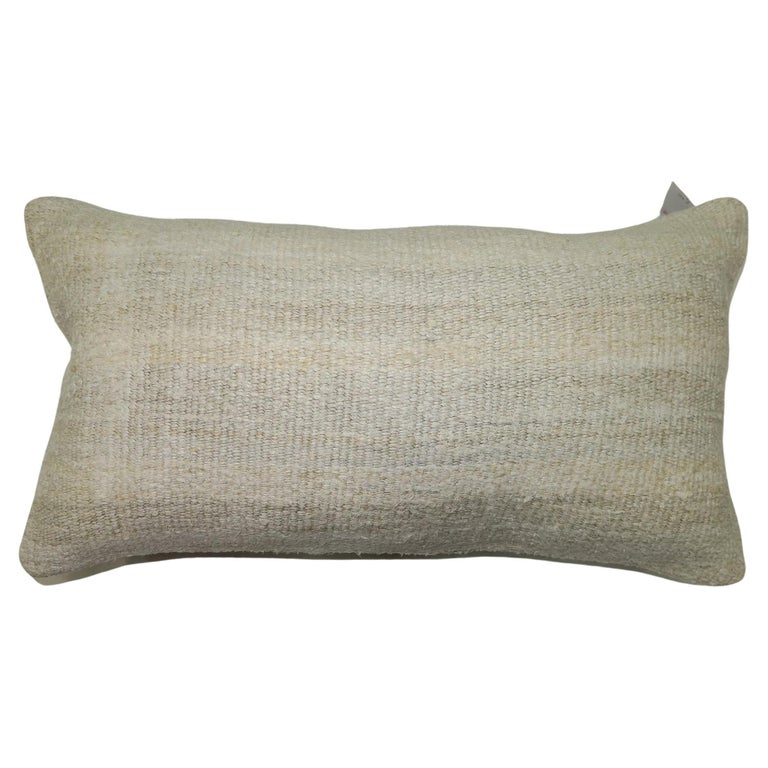 White Lumbar Minimalist Kilim Pillow For Sale at 1stDibs