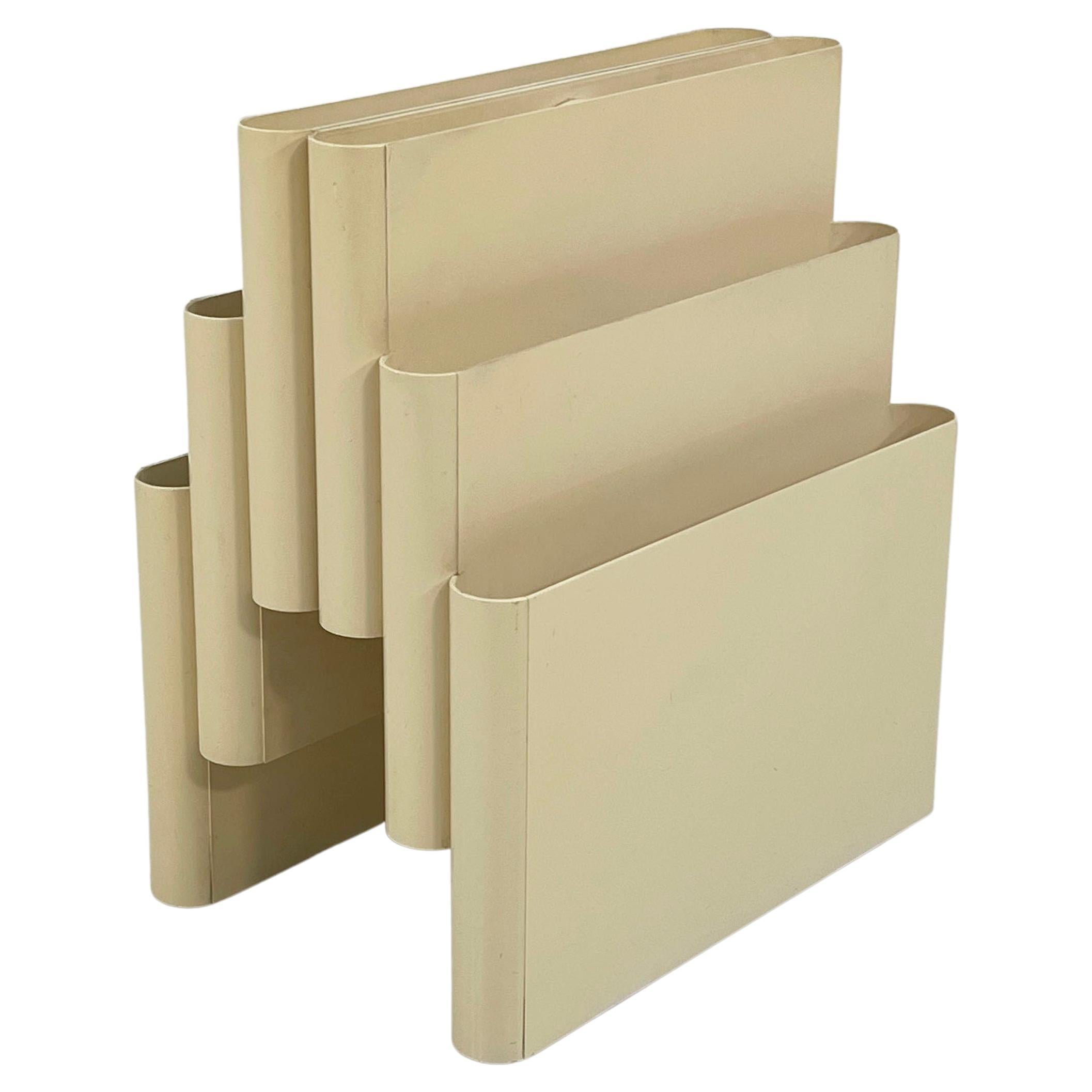 White Magazine Rack by Giotto Stoppino for Kartell, 1970s at 1stDibs