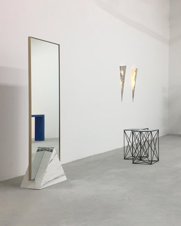 White Marble and Brass Coexist Tri Standing Mirror by Slash Objects For Sale at 1stDibs | marble ...