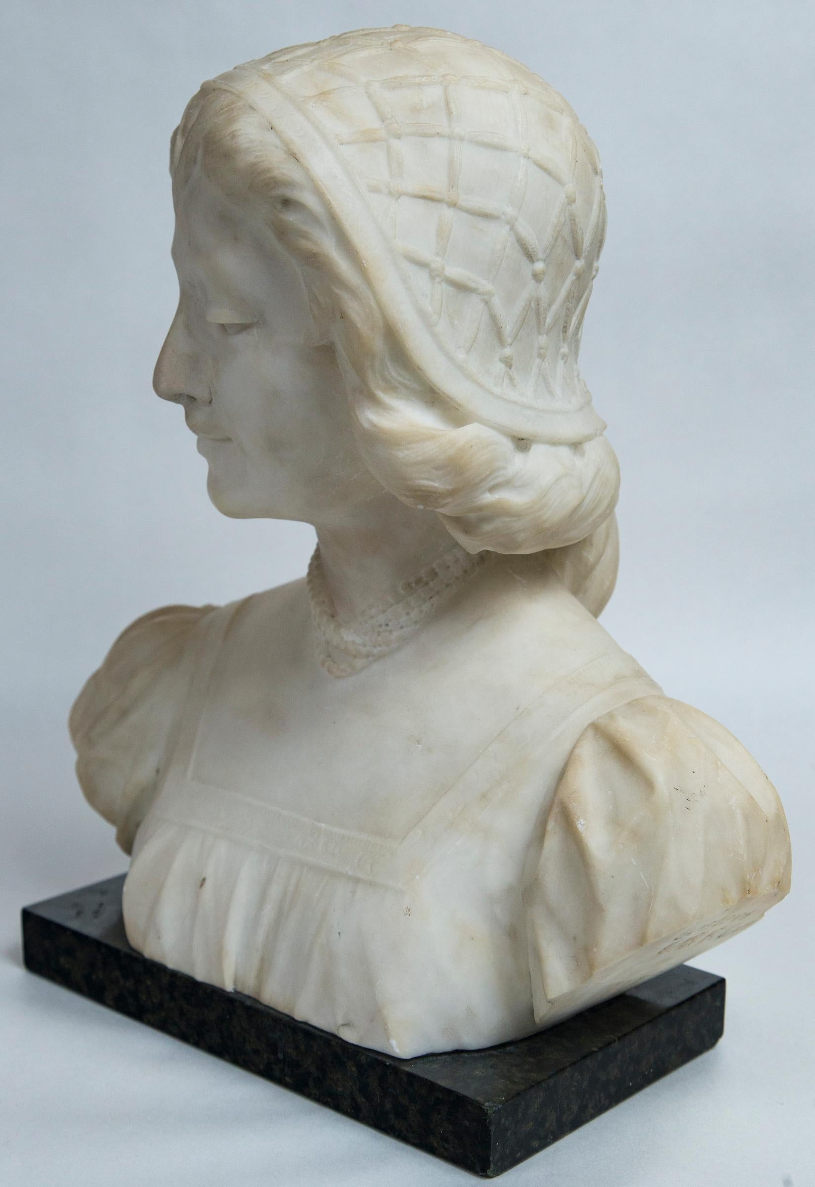 White Marble Bust of a Young Woman For Sale at 1stDibs | bust of a ...