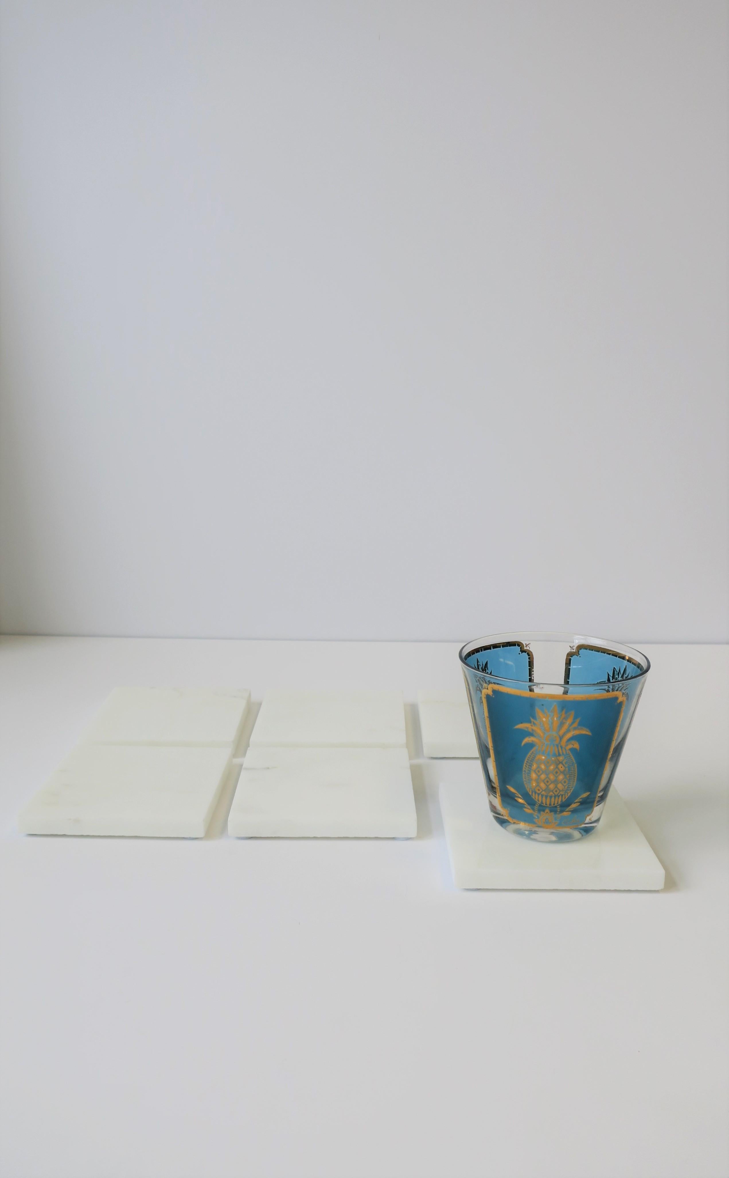 White Marble Coaster Set at 1stDibs