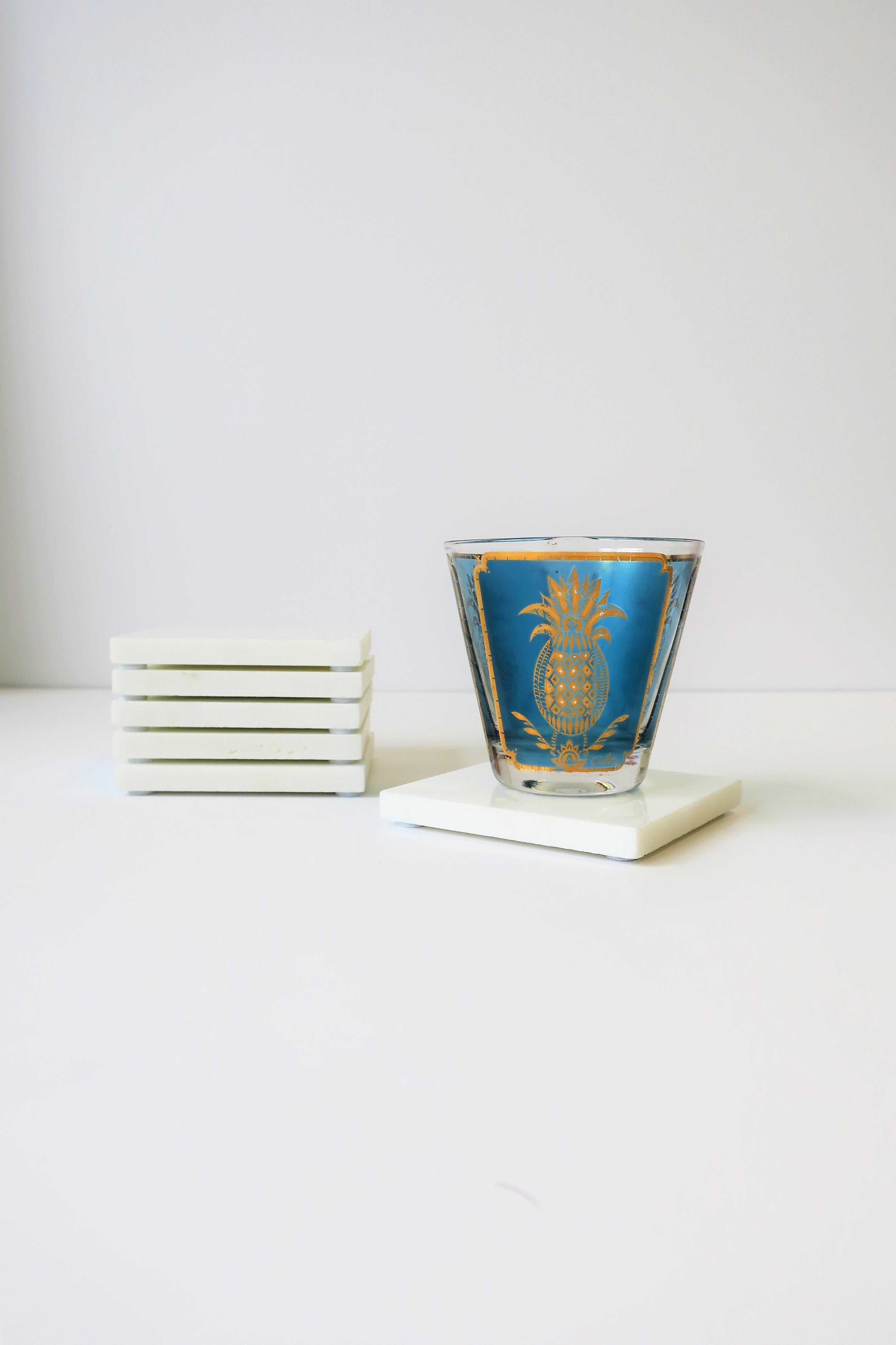 White Marble Coaster Set at 1stDibs