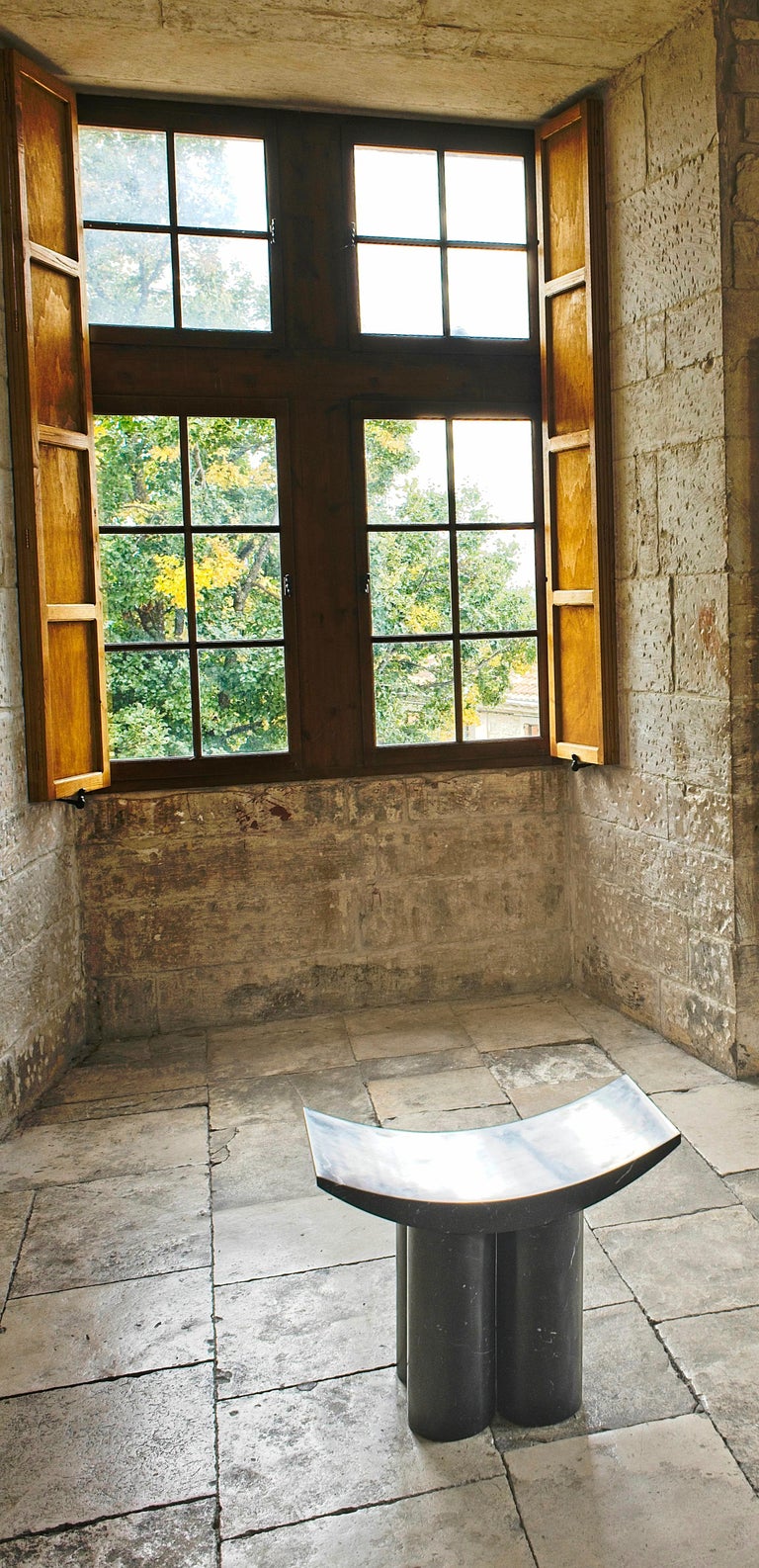 White Marble Gamma Stool by Pietro Franceschini For Sale at 1stDibs