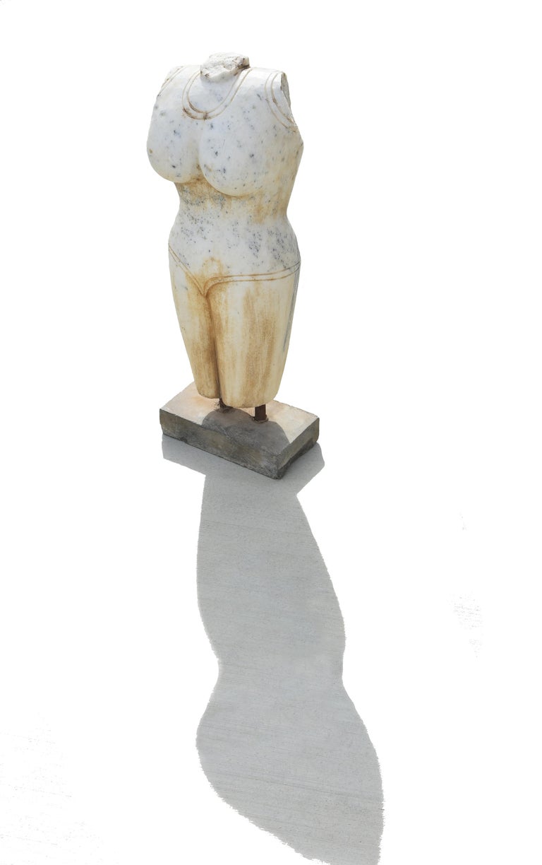 White Marble Torso of a Goddess For Sale at 1stDibs