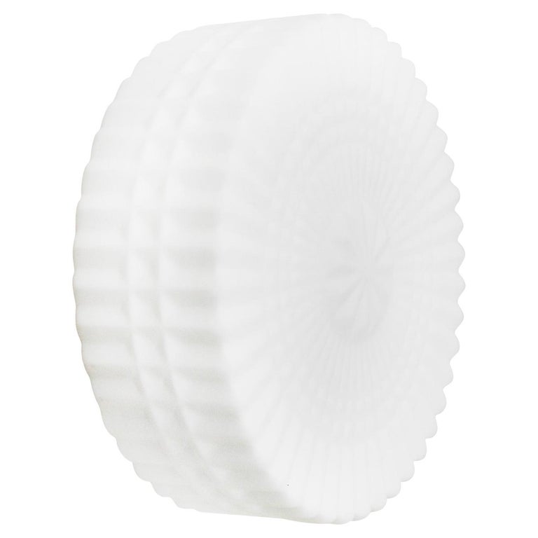 White Mat Opaline Glass Vintage Industrial Scone Wall Lamps Flush ...