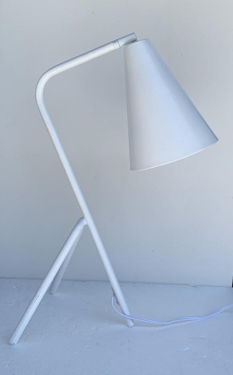 White Metal Lamp by Tarogo, Japan at 1stDibs | tarogo lamps, tarogo ...