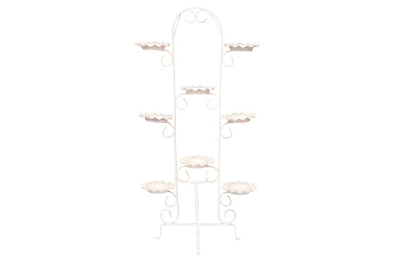 White Metal Plant Stand For Sale at 1stDibs