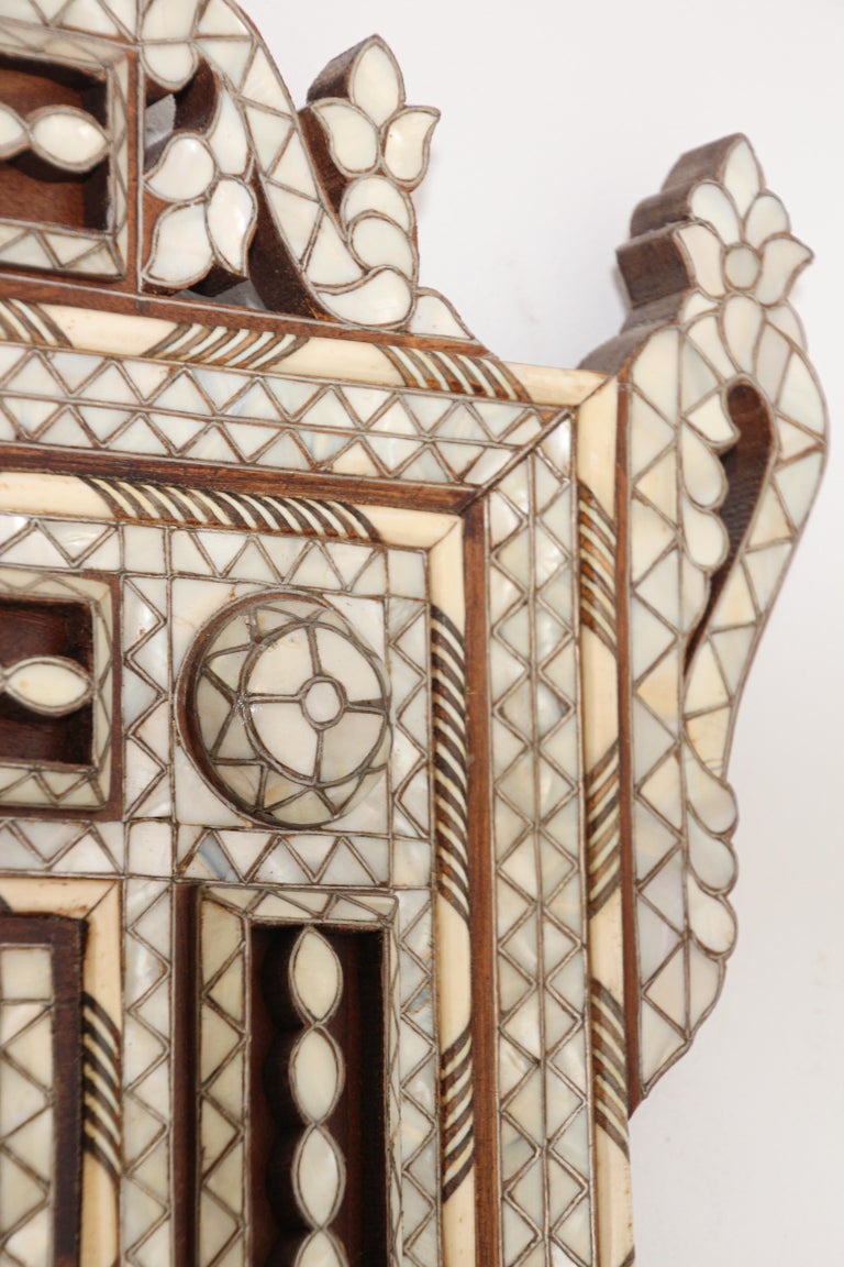 White Mother of Pearl Inlaid Middle Eastern Mirror at 1stDibs | white ...