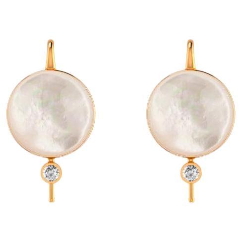 Antique Shell Pearl Gold Earrings at 1stDibs