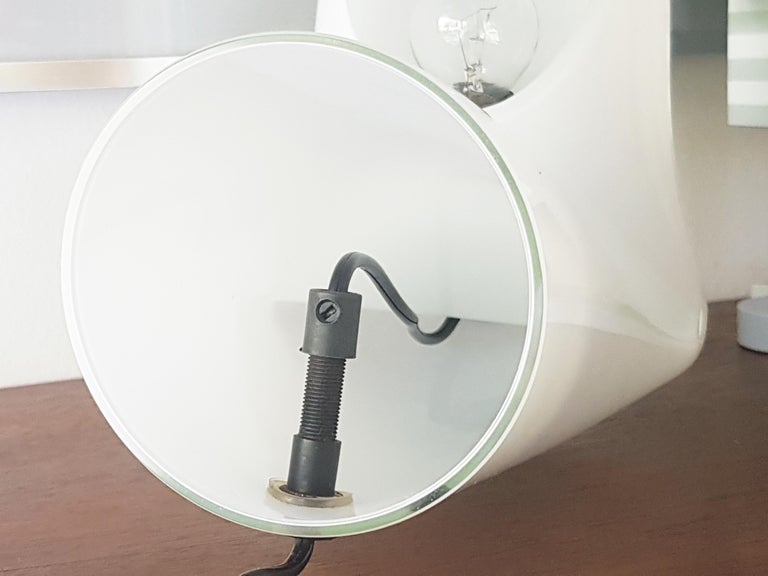 White Murano Glass Bissa Table Lamp by Gino Vistosi for Vetreria Vistosi, 1968 at 1stDibs