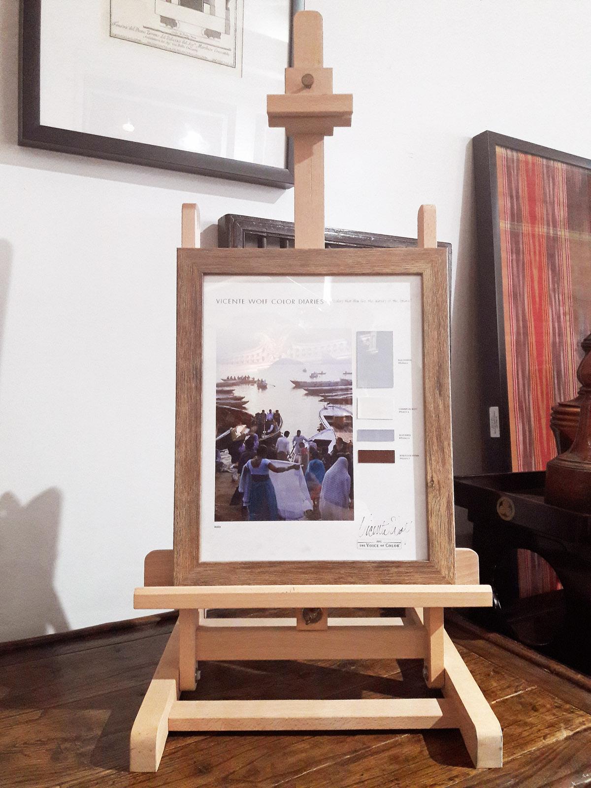 White Oak Adjustable Table Easel from Paris at 1stDibs