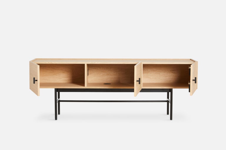 White Oak Array Low Sideboard 150 Leg Frame by Says Who For Sale at 1stDibs