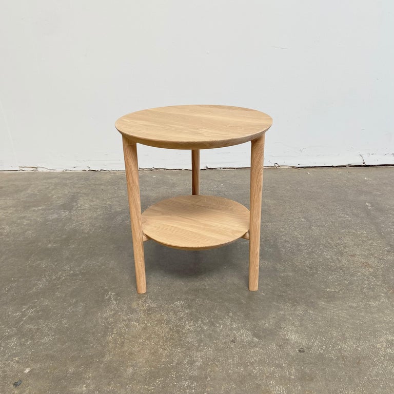 White Oak Modern Side Table For Sale at 1stDibs