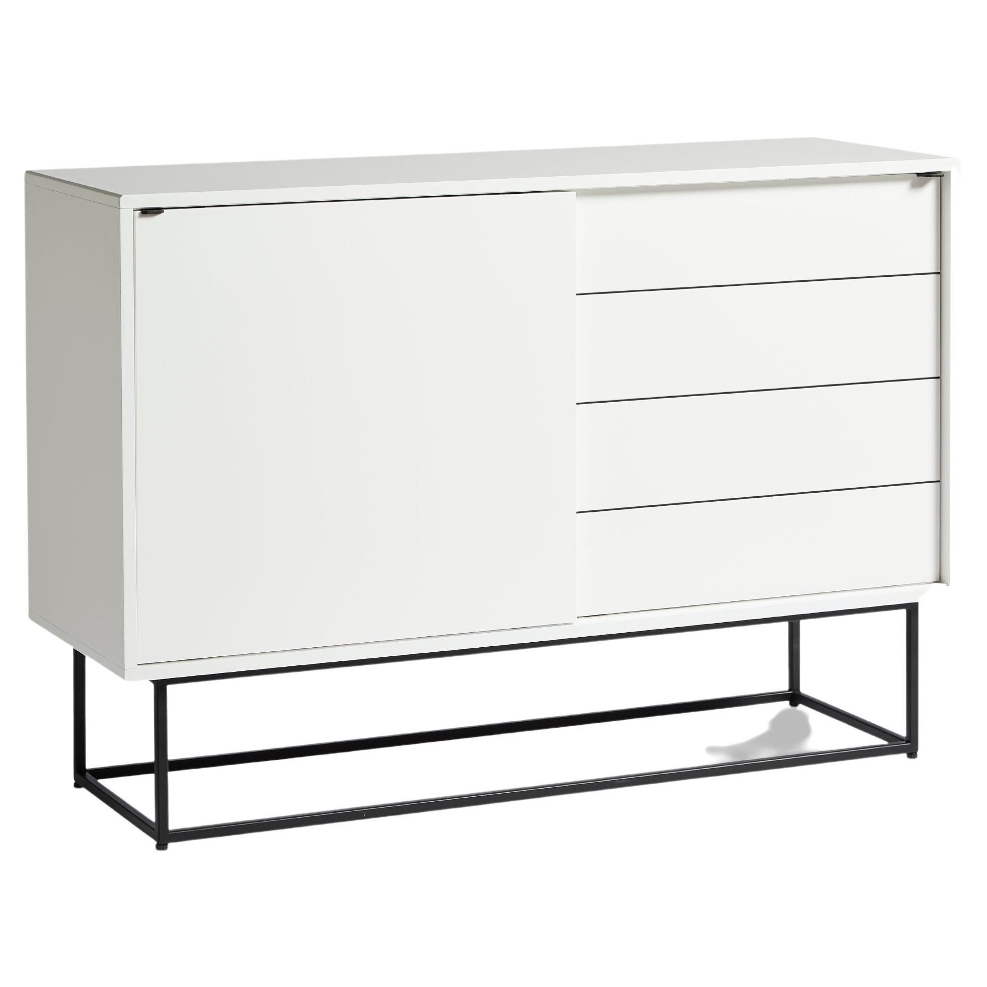 Modern Martin Sideboard in Black, White Veneer and White Oak by Larissa ...