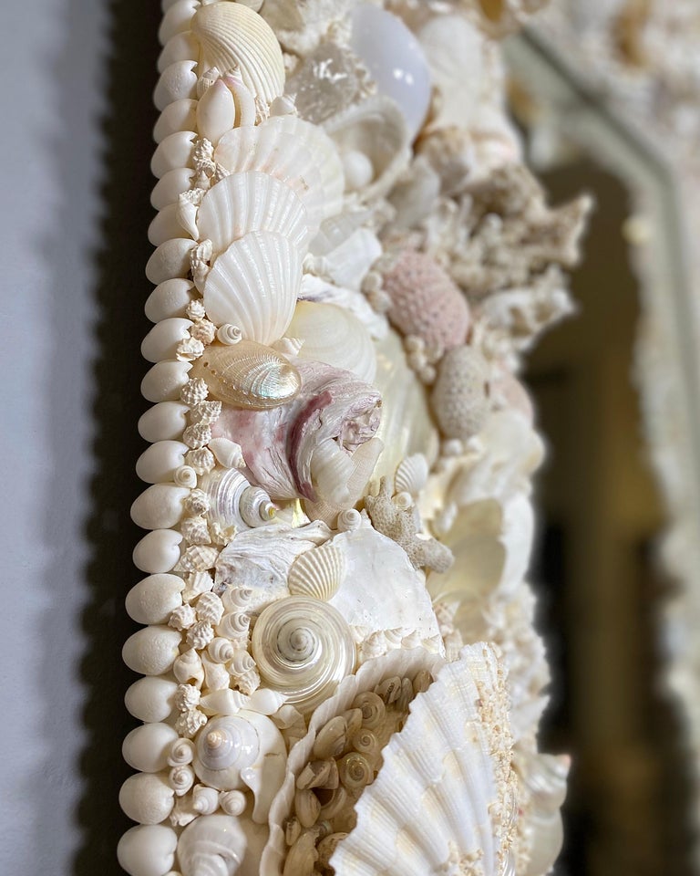 White Ocean, Unique Shell Mirror by Shellman Scandinavia at 1stDibs