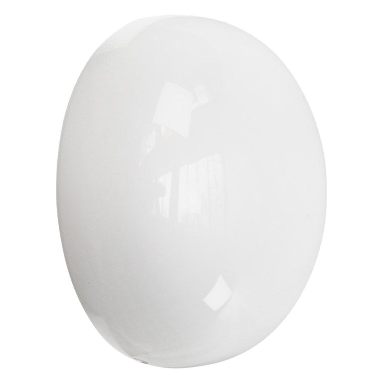 White Opaline Glass Vintage Scones Wall Ceiling Lamps at 1stDibs