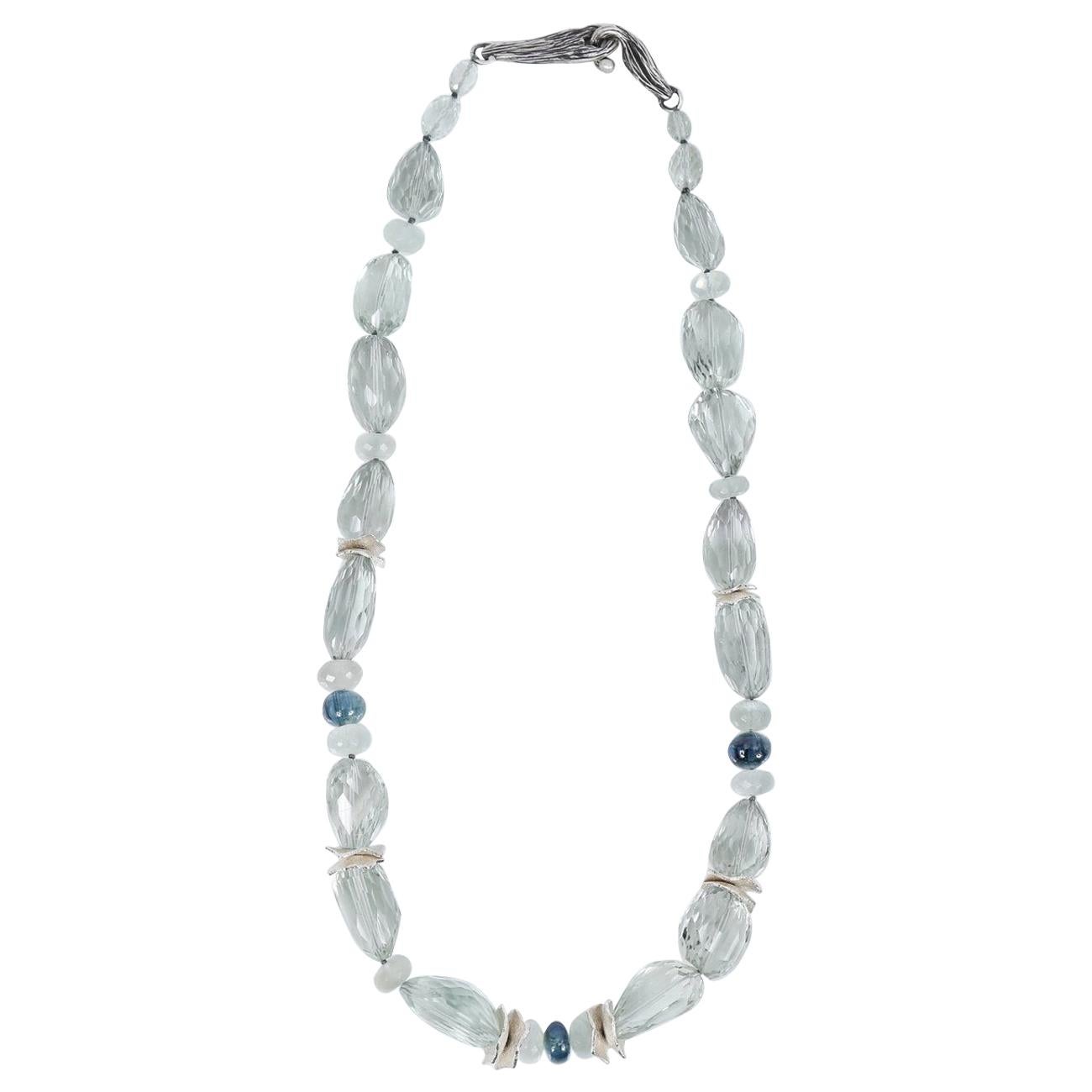 White Orchid Studio Icy Teal Sky Prasiolite Kyanite Moonstone Silver ...