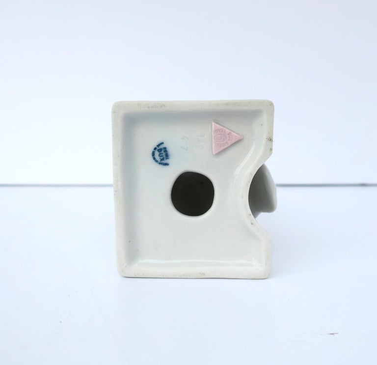 White Owl Bird Porcelain Object Sculpture For Sale at 1stDibs