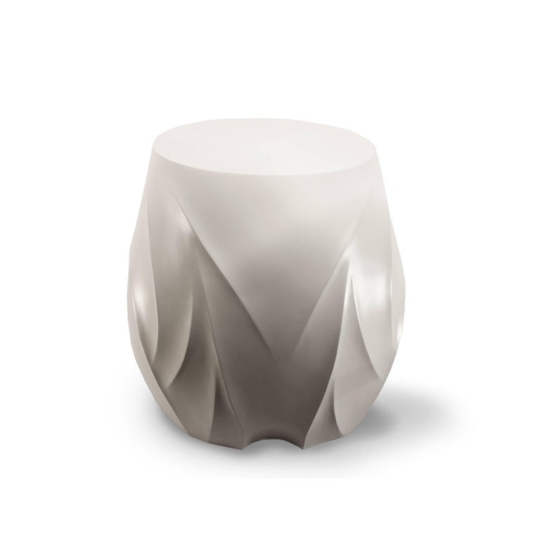 White Owl Side or End Table Sculptural Hand Cast Hydrostone For Sale at ...