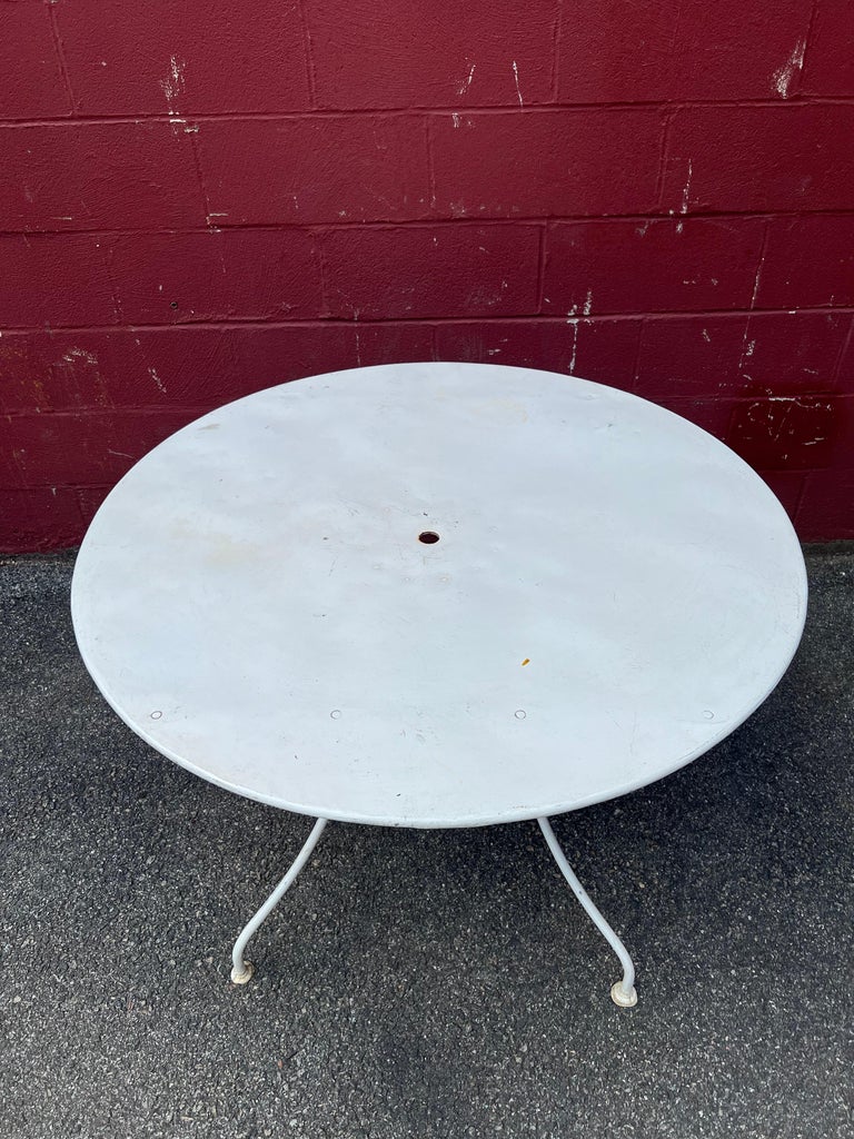 Painted French Folding Garden Table For Sale at 1stDibs