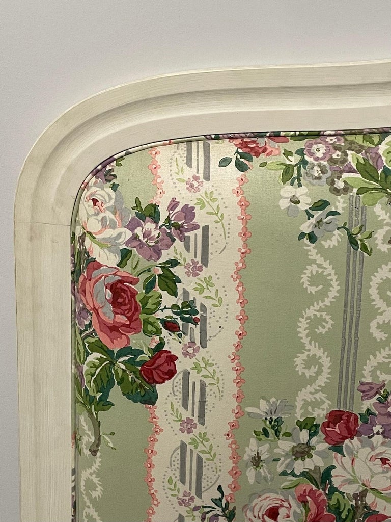 White Painted Headboard, Full Size, Padded Backrest, Louis XV Style For ...