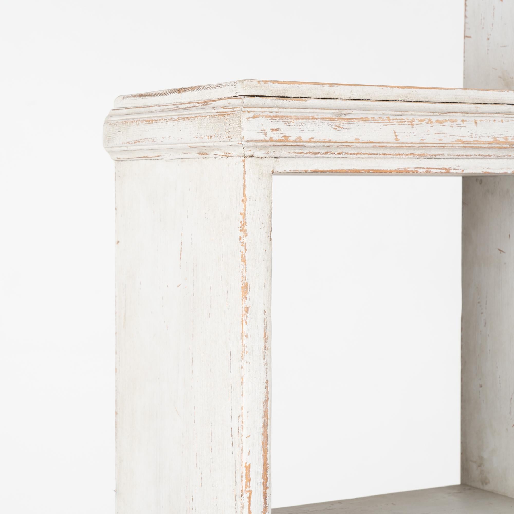 White Painted Open Shelf Bookcase Display Cabinet, Sweden circa 1920 at ...