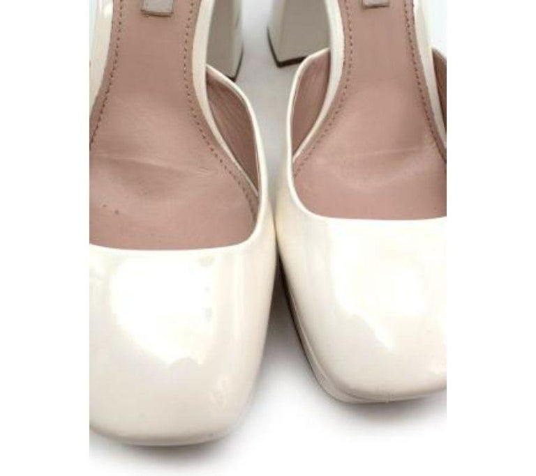 White Patent Platform Double Strap Pumps For Sale at 1stDibs