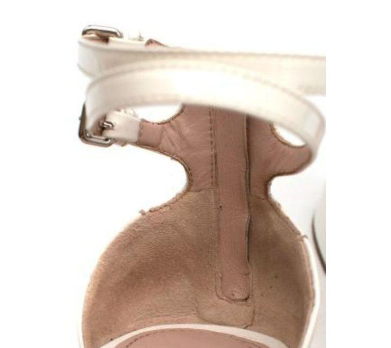 White Patent Platform Double Strap Pumps For Sale at 1stDibs