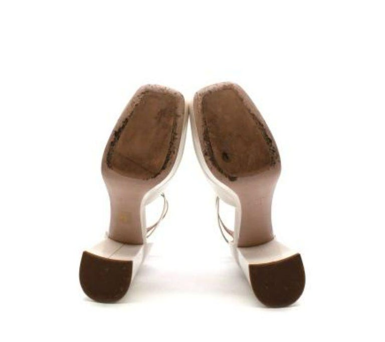 White Patent Platform Double Strap Pumps For Sale at 1stDibs