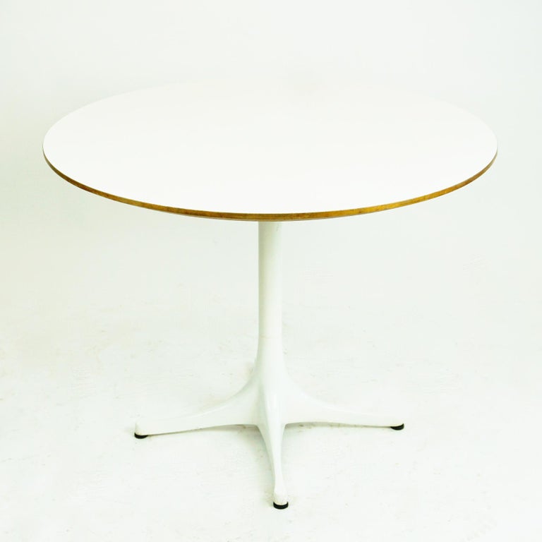 White Pedestal Coffee Side Table by George Nelson for Herman Miller ...