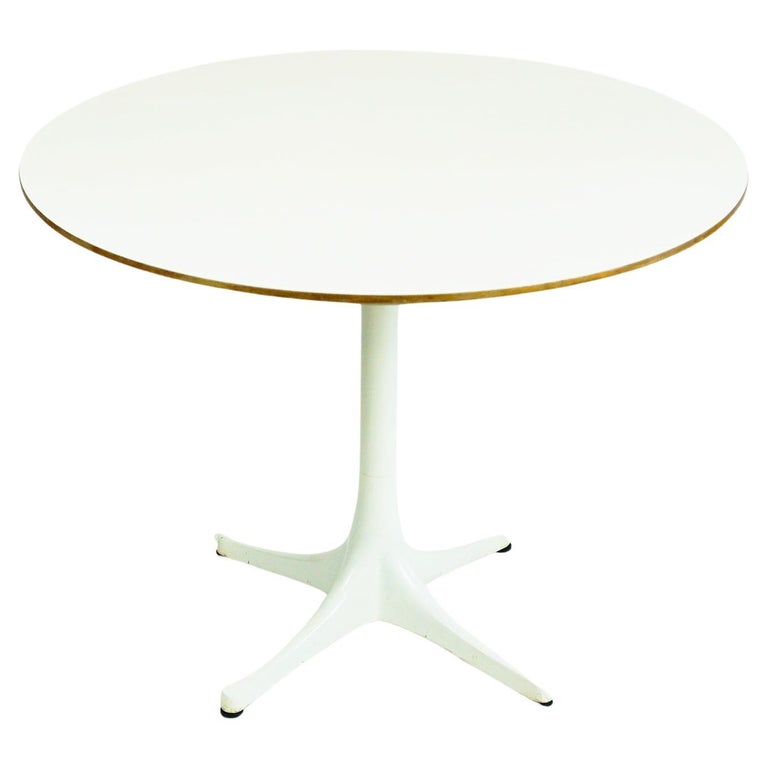 White Pedestal Coffee Side Table by George Nelson for Herman Miller ...