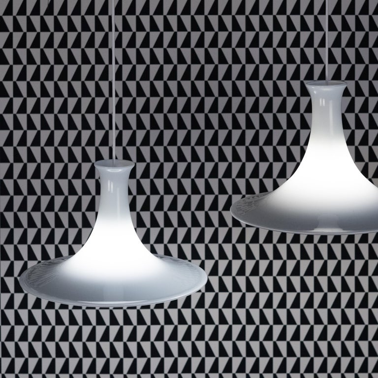 White pendant Mandarin lamp from Michael Bang for Royal Copenhagen, set ...