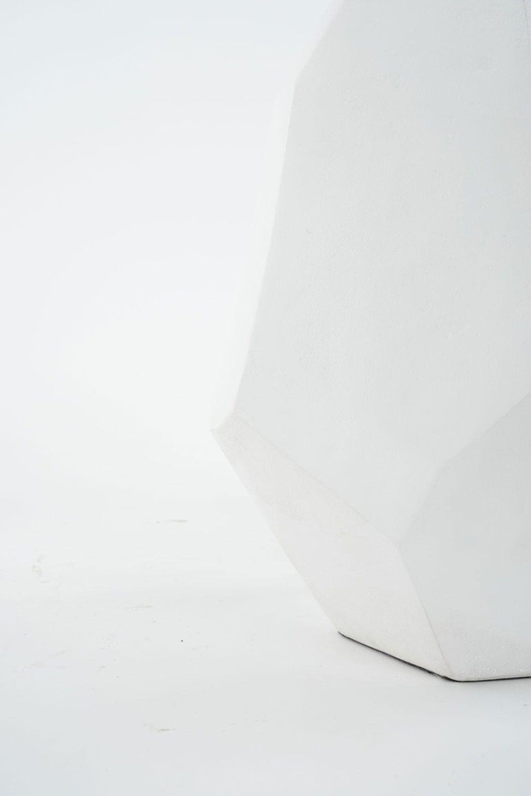 White Plaster "Cubist" Lamp For Sale at 1stDibs