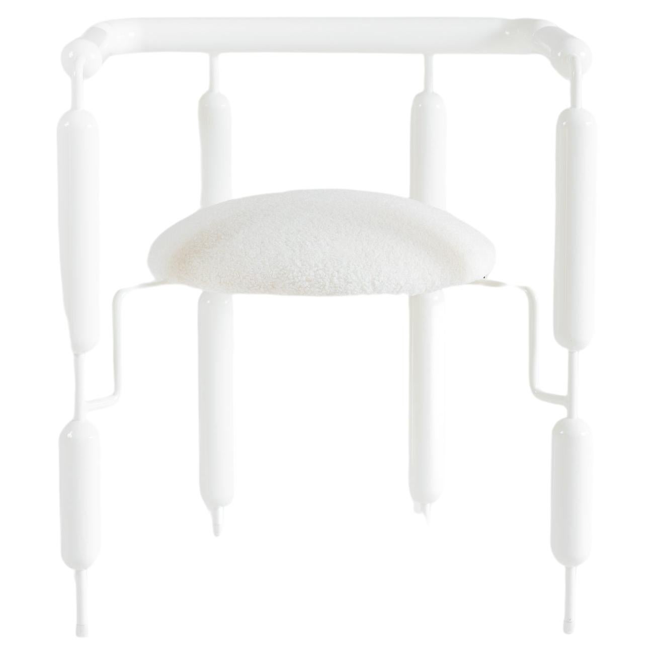 White Poodle Armchair by Metis Design Studio For Sale at 1stDibs