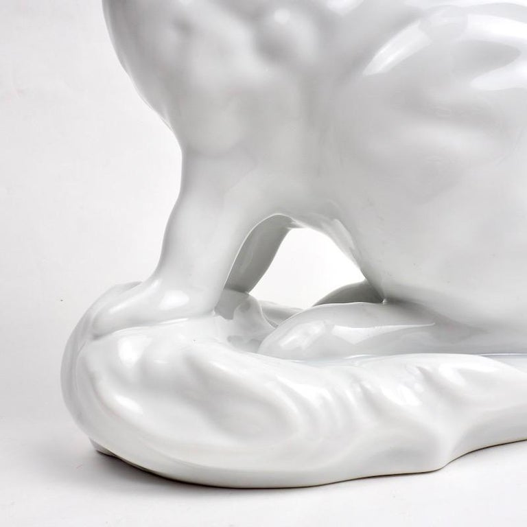 White Porcelain Blanc de Chine Rabbit by Eva Vastagh for Herend For ...