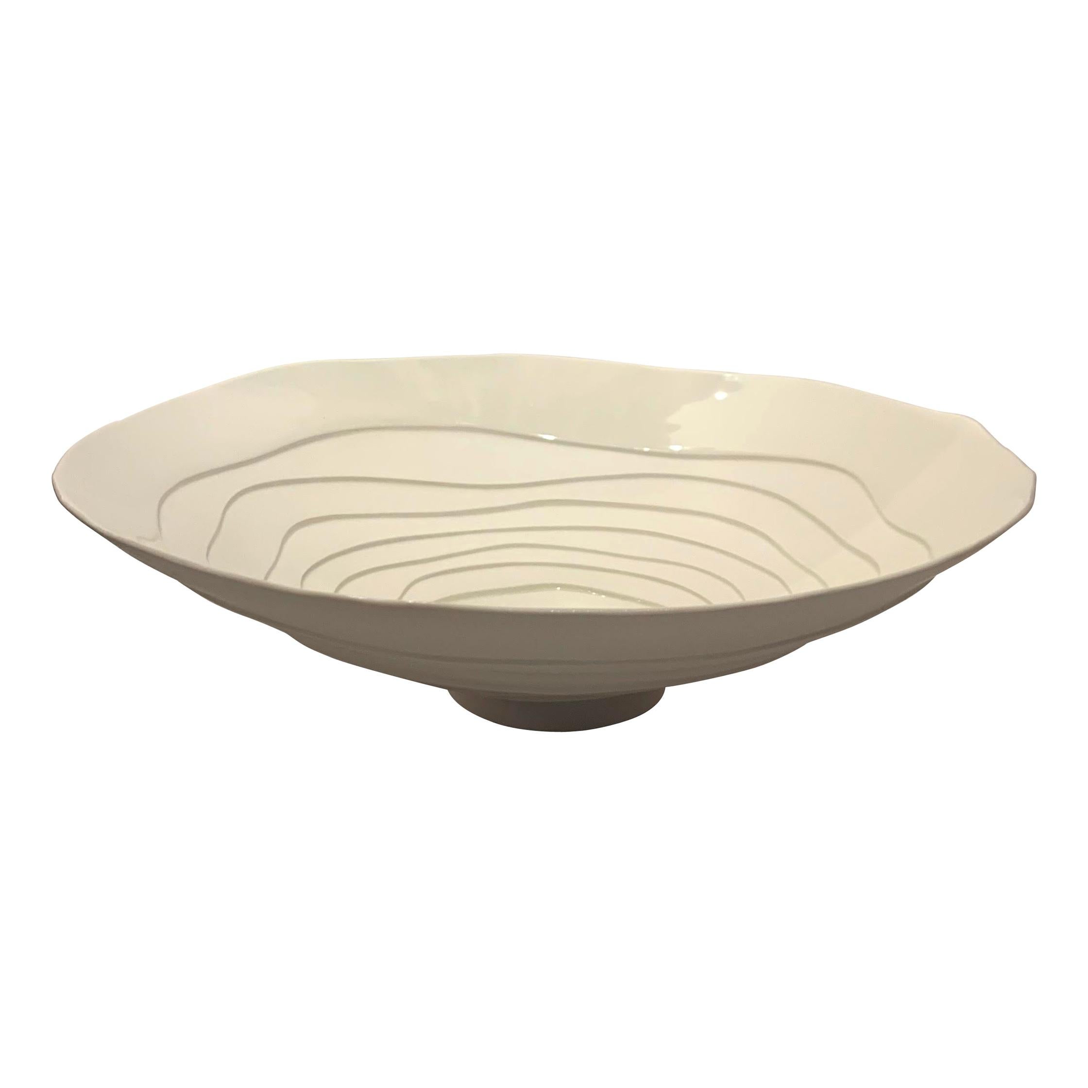 White Porcelain Decorative Bowl, Italy, Contemporary at 1stDibs