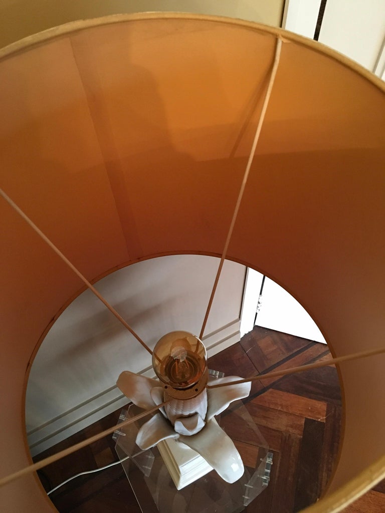 White Porcelain Corn Table Lamp, Italy, 1960s For Sale at 1stDibs