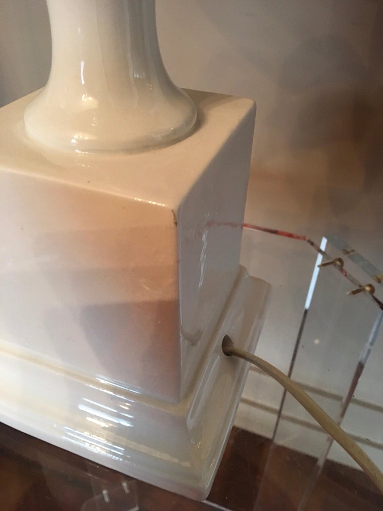 White Porcelain Corn Table Lamp, Italy, 1960s For Sale at 1stDibs