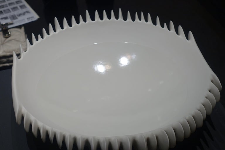 White Porcelain Decorative Bowl, Italy, Contemporary at 1stDibs