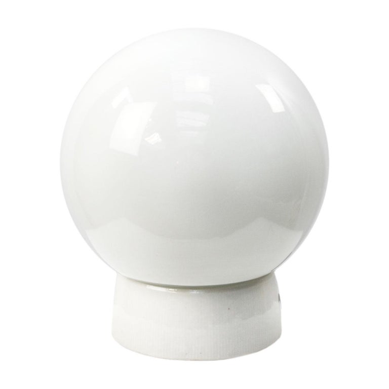 White Porcelain Vintage Industrial Opaline Glass Wall Ceiling Lamp ...