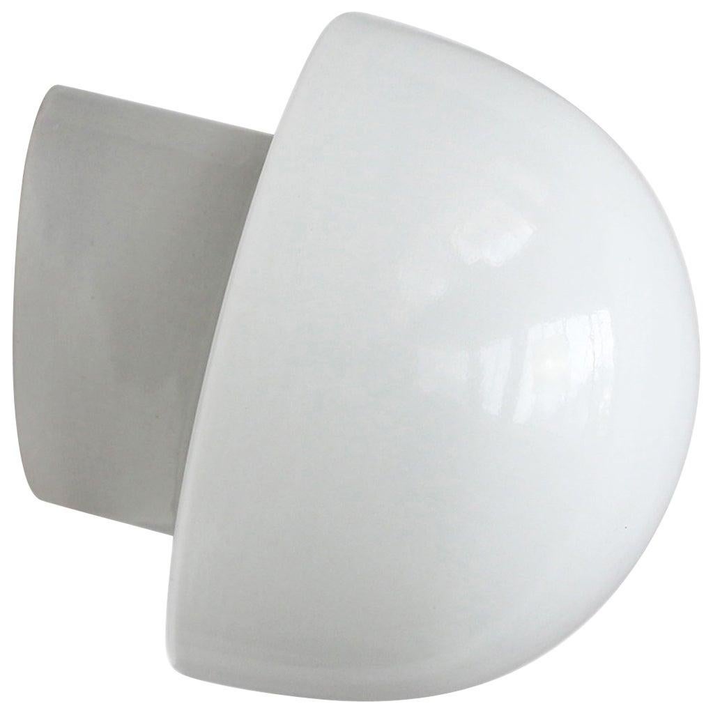 White Porcelain Vintage Industrial Opaline Glass Wall Lamps Scones For ...