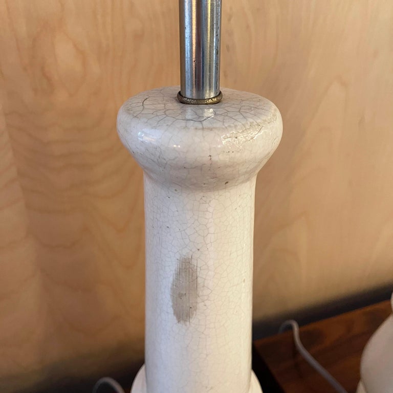 White Porcelain Leg Table Lamps with Shades For Sale at 1stDibs