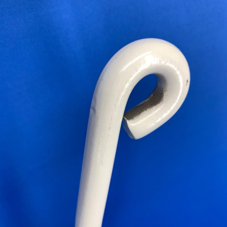White Powder-Coated Metal Stool Or Bench For Sale at 1stDibs