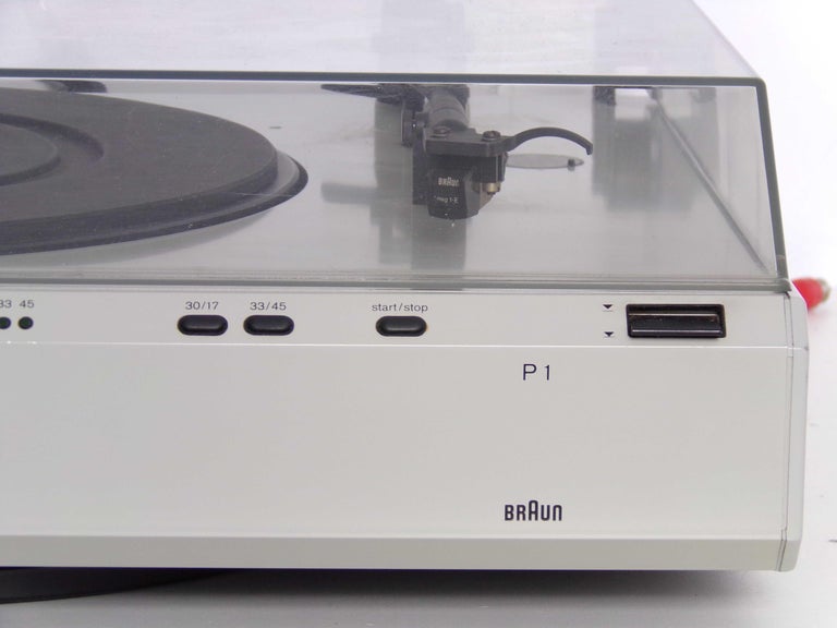 White Record Player Braun Atelier HiFi P1, Dieter Rams, 1980 at 1stDibs