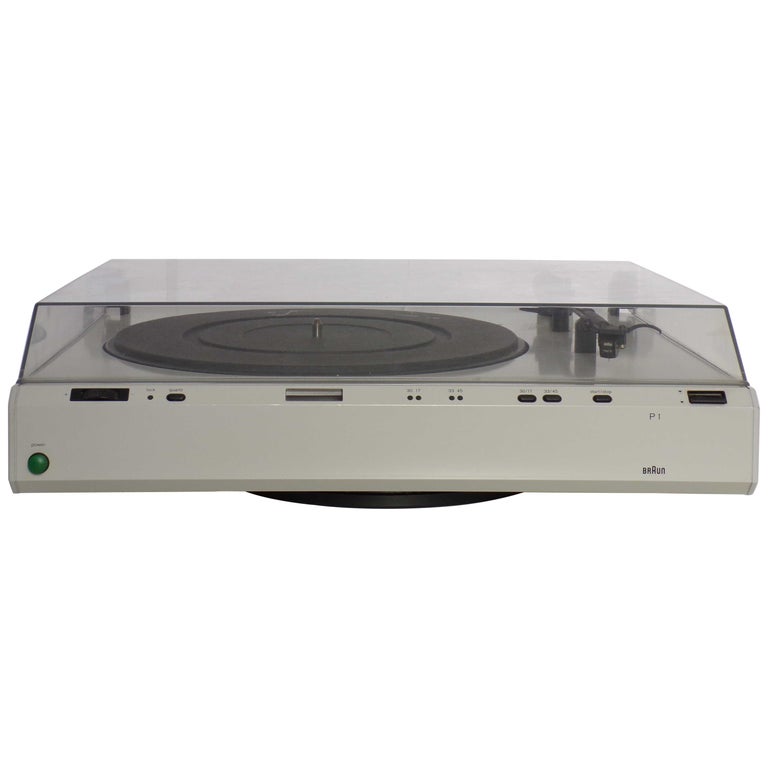 White Record Player Braun Atelier HiFi P1, Dieter Rams, 1980 at 1stDibs