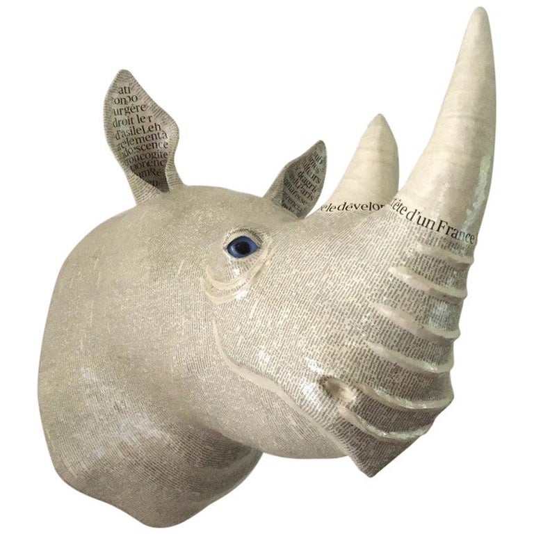 White Rhinoceros Trophy For Sale at 1stDibs