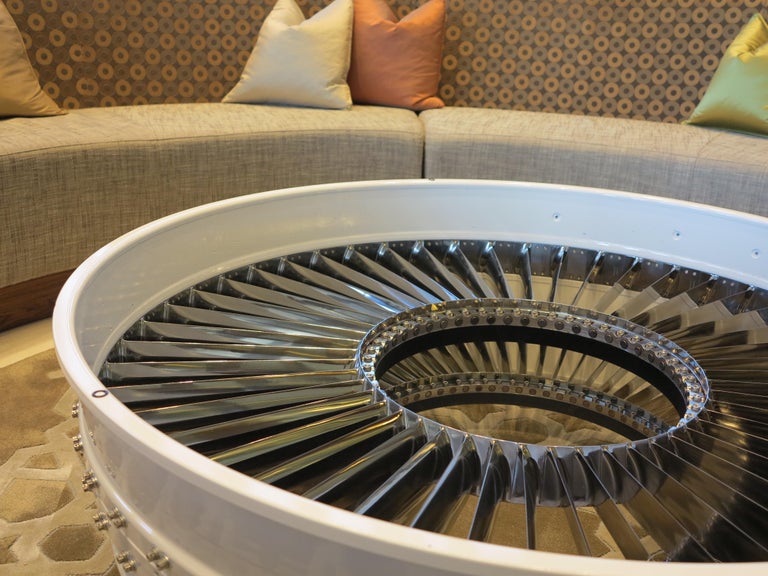 White Rolls Royce Sea Harrier Jump Jet Aircraft Coffee Table For Sale ...