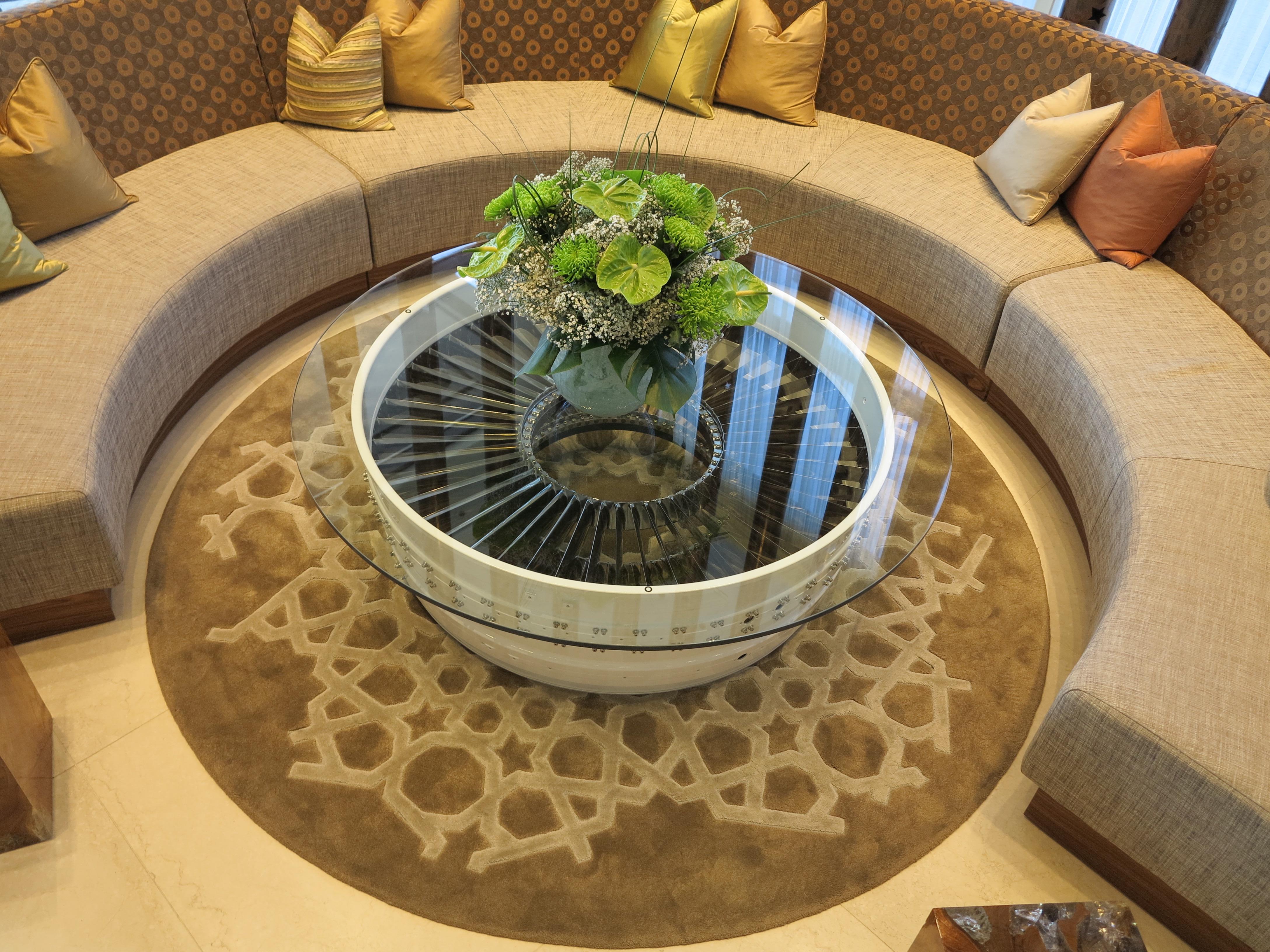 White Rolls Royce Sea Harrier Jump Jet Aircraft Coffee Table For Sale ...