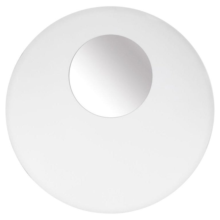 White Round Fiberglass Mirror at 1stDibs | white round mirrors