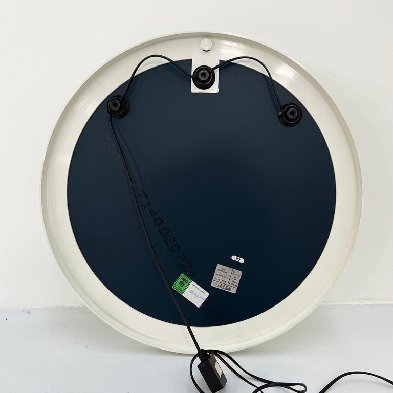 White Round Mirror with Lights from Gedy, 1970s at 1stDibs